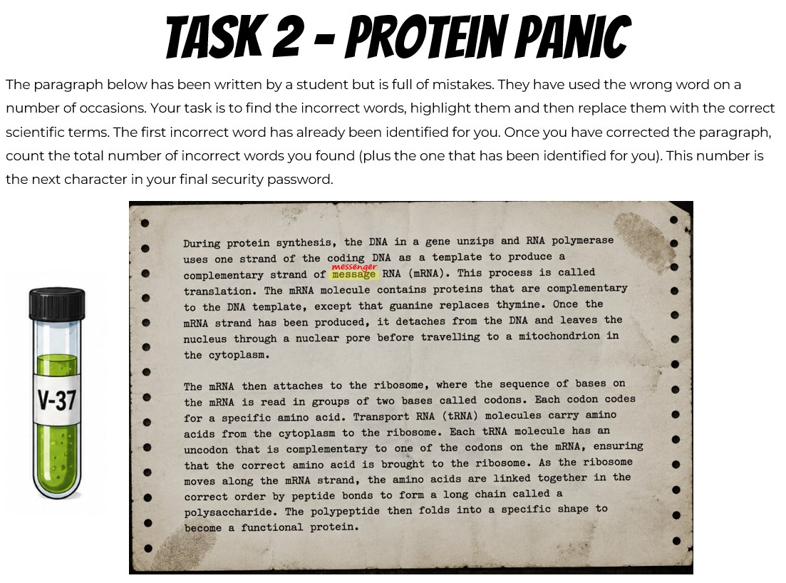 GCSE Biology Escape Room Activity - Genetics Topic Revision Game ...