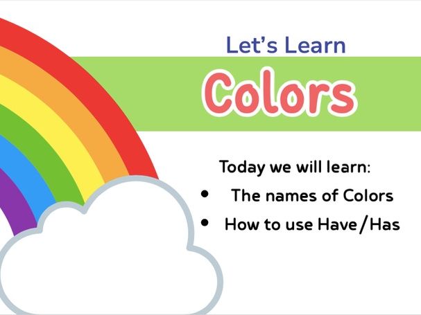 Colors for Kids | Zero-Prep ESL Lesson Slides | Teaching Resources