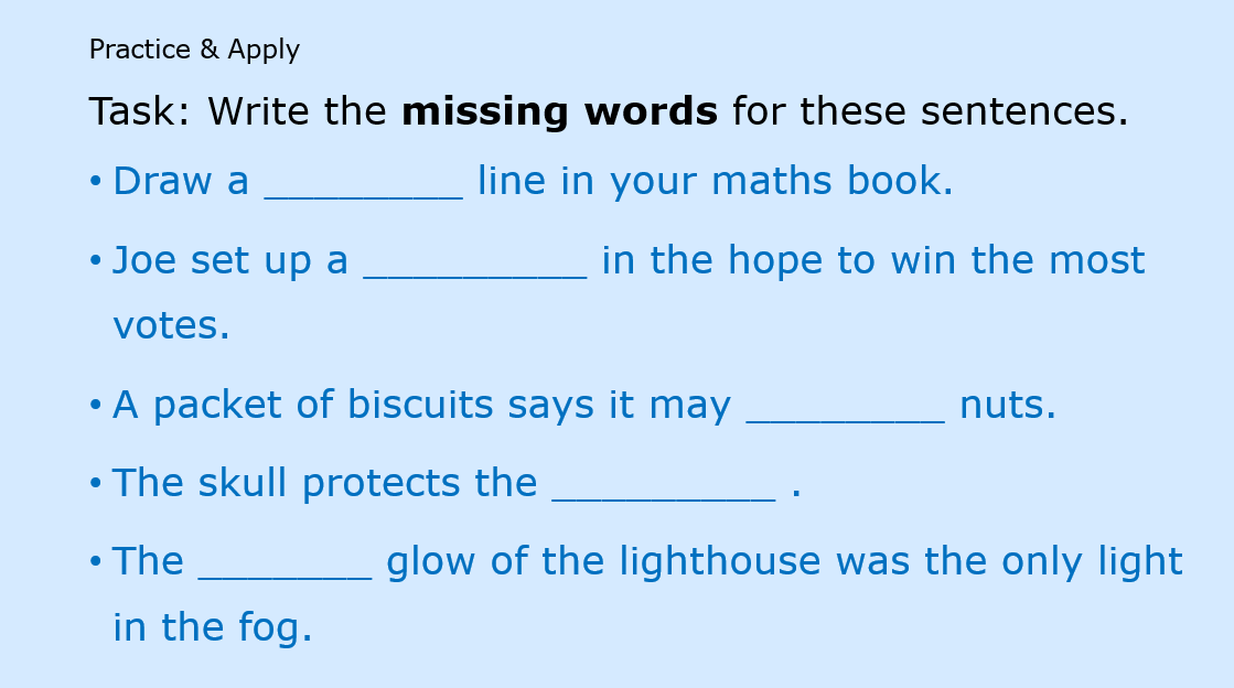 Year 3 Spelling - Autumn 1 - Words with the long /ai/ sound spelt with ...