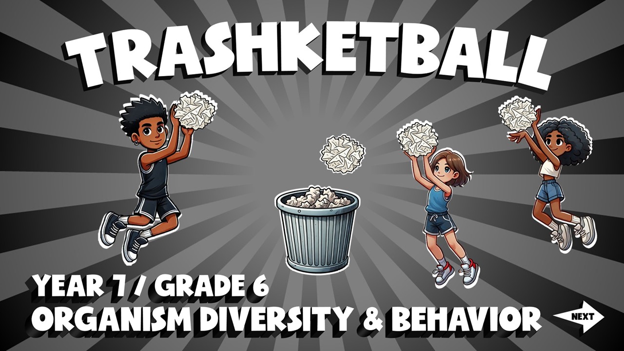 Organism Diversity & Behavior TRASHKETBALL Science Game | No-Prep Year ...
