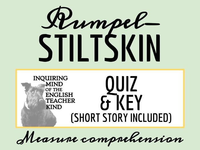 "Rumpelstiltskin" by the Brothers Grimm Quiz and Close Reading Bundle ...