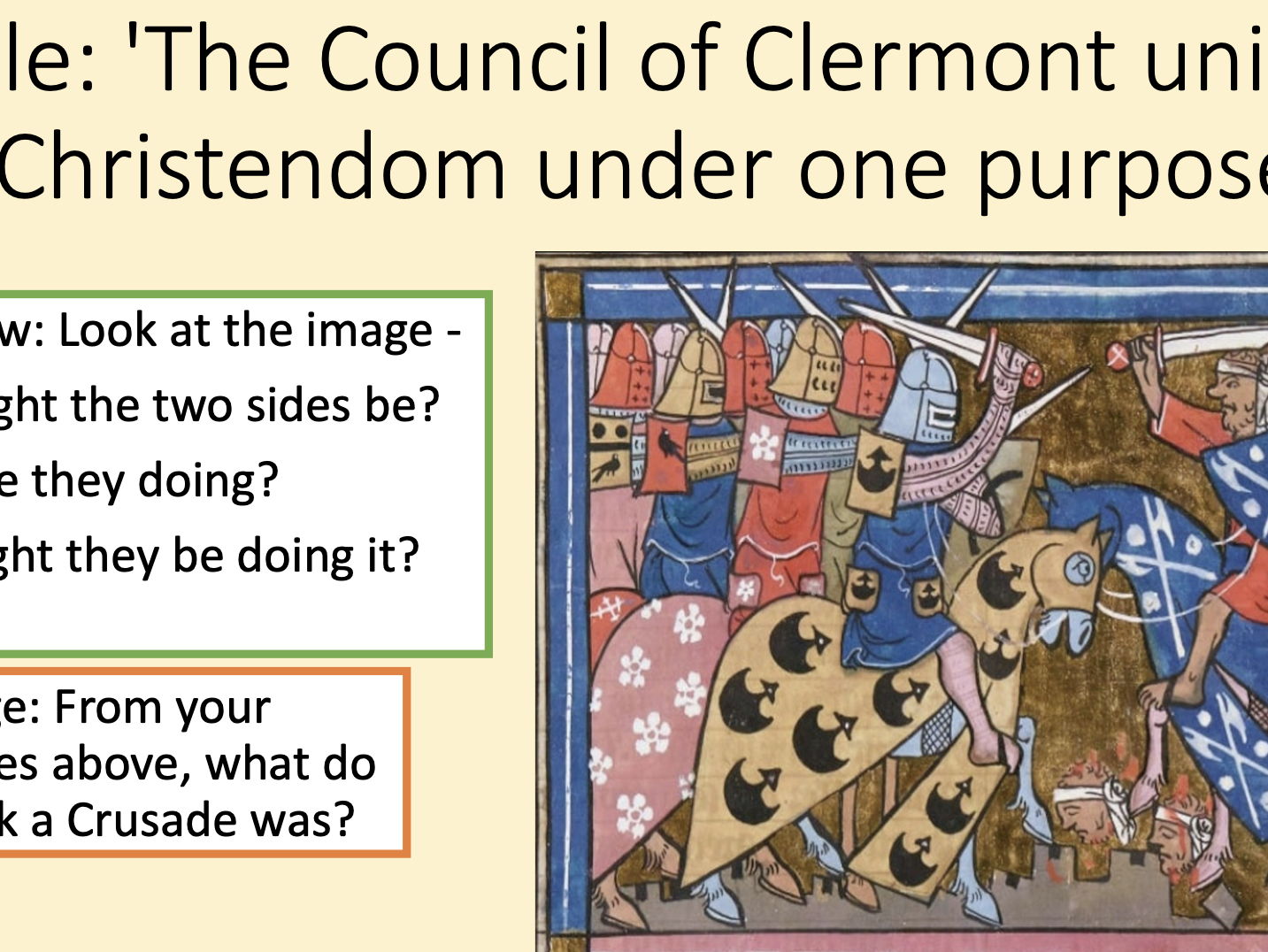 The Crusades Complete KS3 Lesson Sequence | Teaching Resources