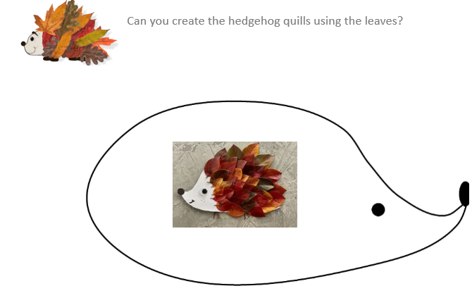 Add the leaves as hedgehog quills worksheet | Teaching Resources
