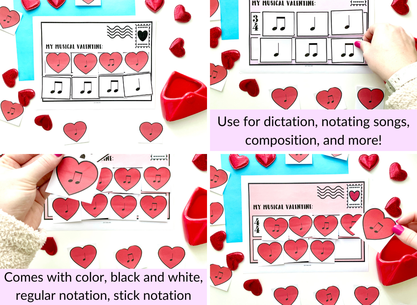 Valentine's Day Rhythm Composition Activity | Teaching Resources