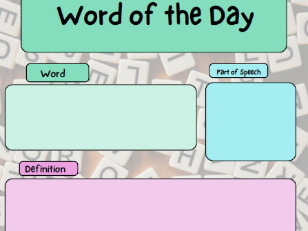 Word of the Day display poster | Teaching Resources
