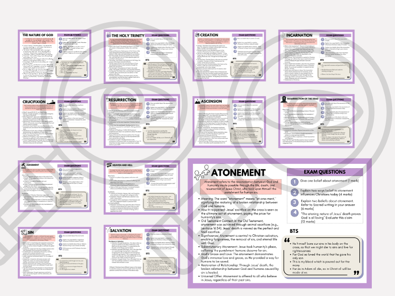GCSE AQA RS Revision Cards | Christianity Beliefs & Teachings | New Exam Format! | Teaching ...