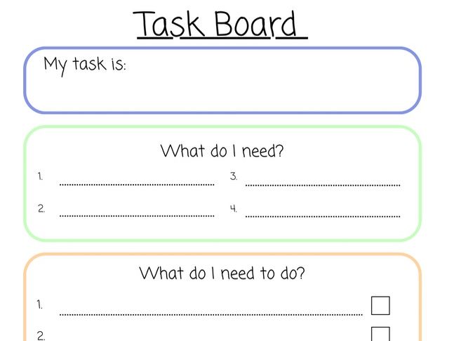 Task Board | Teaching Resources