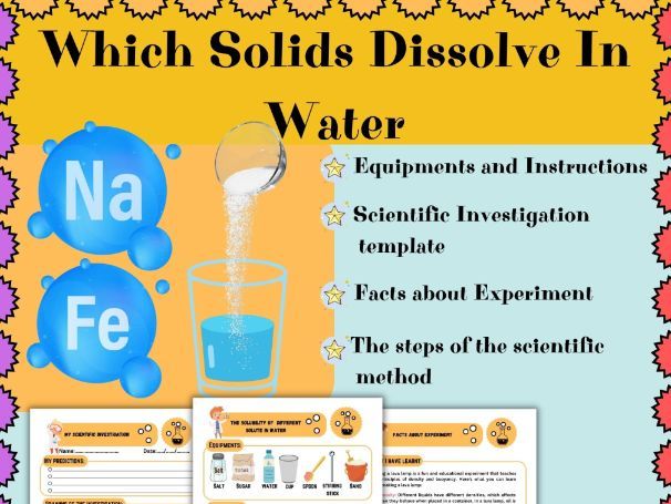 The solubility of different solute in water Experiment : STEM ...