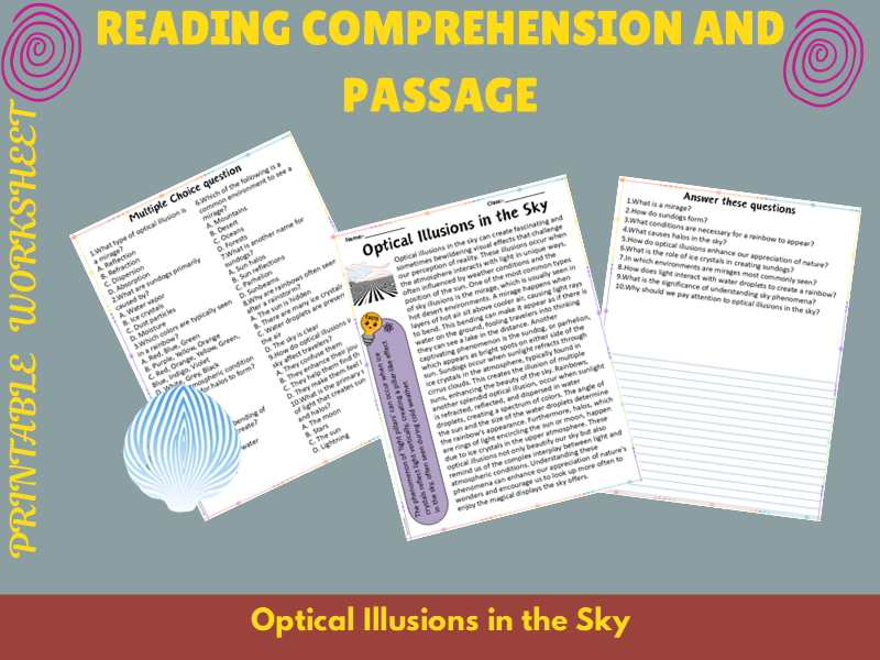 Sky Optical Illusions: Engaging Reading Passage with Thought-Provoking ...