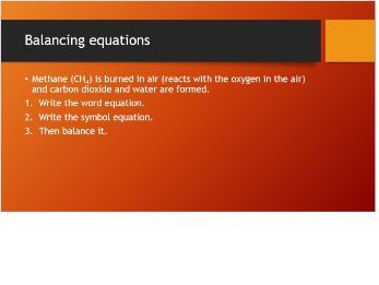 Balancing Equations (support/revision) | Teaching Resources