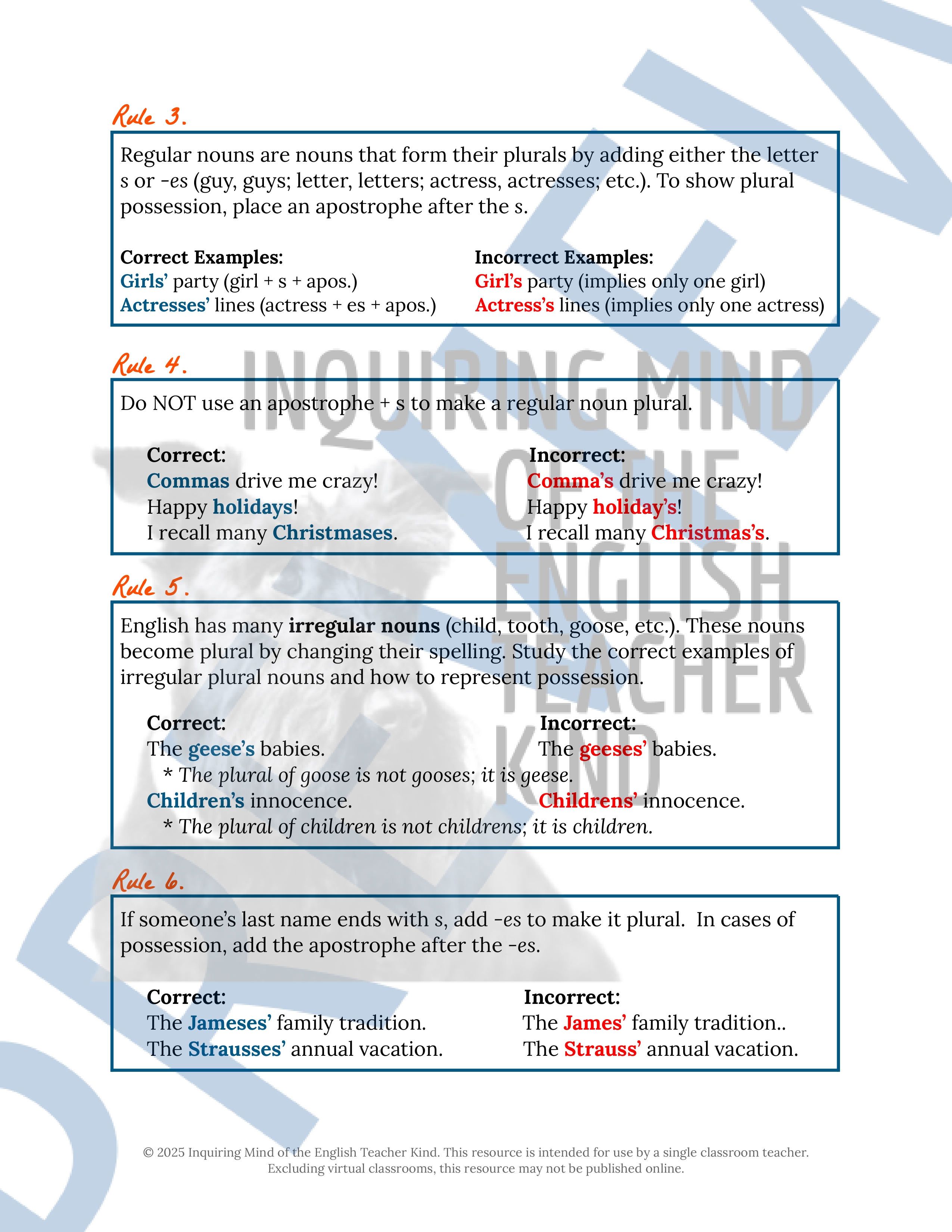 Grammar Review Practice Worksheet on Apostrophe Usage with Answer Key ...
