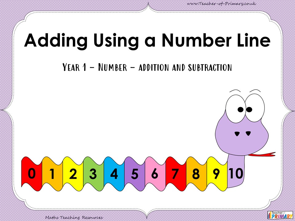 Adding Using A Number Line Year 1 Teaching Resources