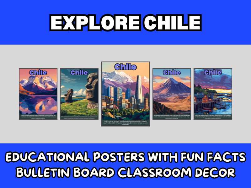 Explore Chile – Educational Posters with Fun Facts | Bulletin Board ...