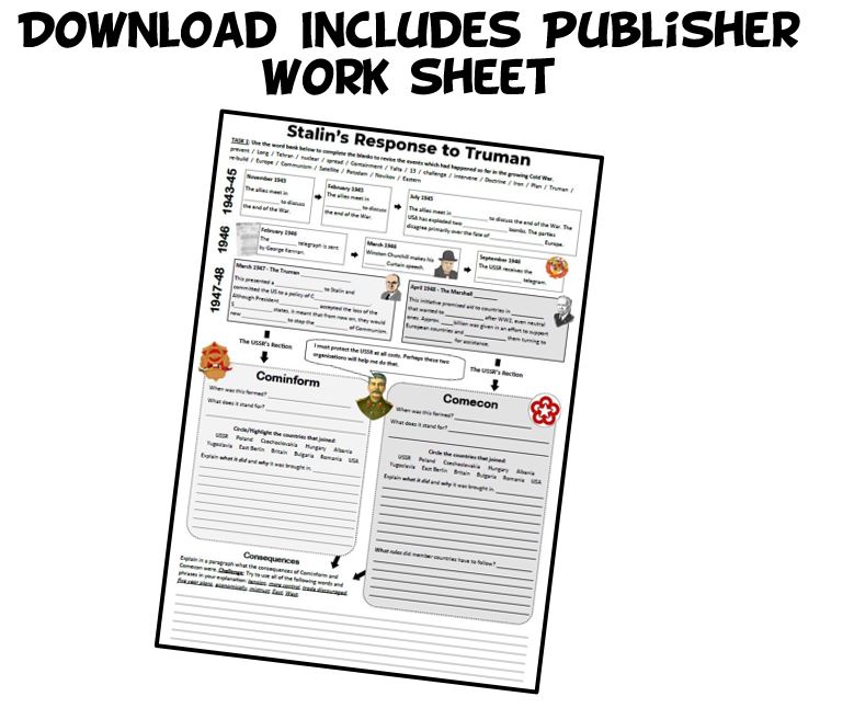 GCSE Cold War L7 - Cominform & Comecon | Teaching Resources
