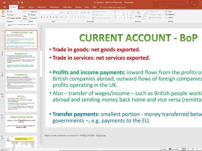 18. Balance of Payments (Slides, Activities and Notes) - Edexcel A ...