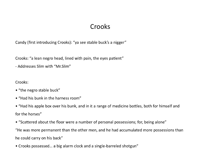Of Mice and Men - Crooks quote bank | Teaching Resources