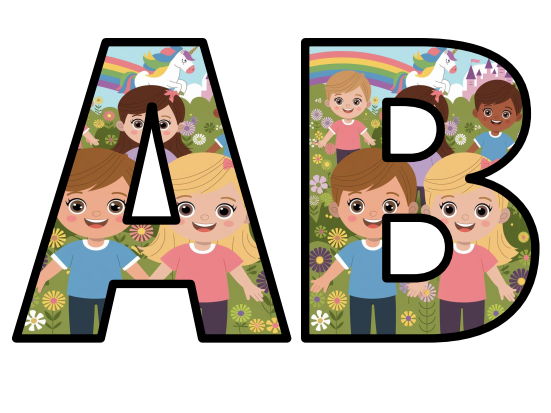 Bloom Where You Are Planted Kindy Kids Lettering Set Display Title ...