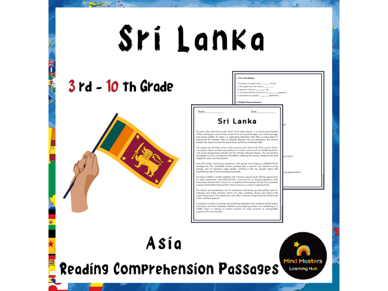 Sri Lanka Reading Comprehension Passages & Questions Worksheets ...