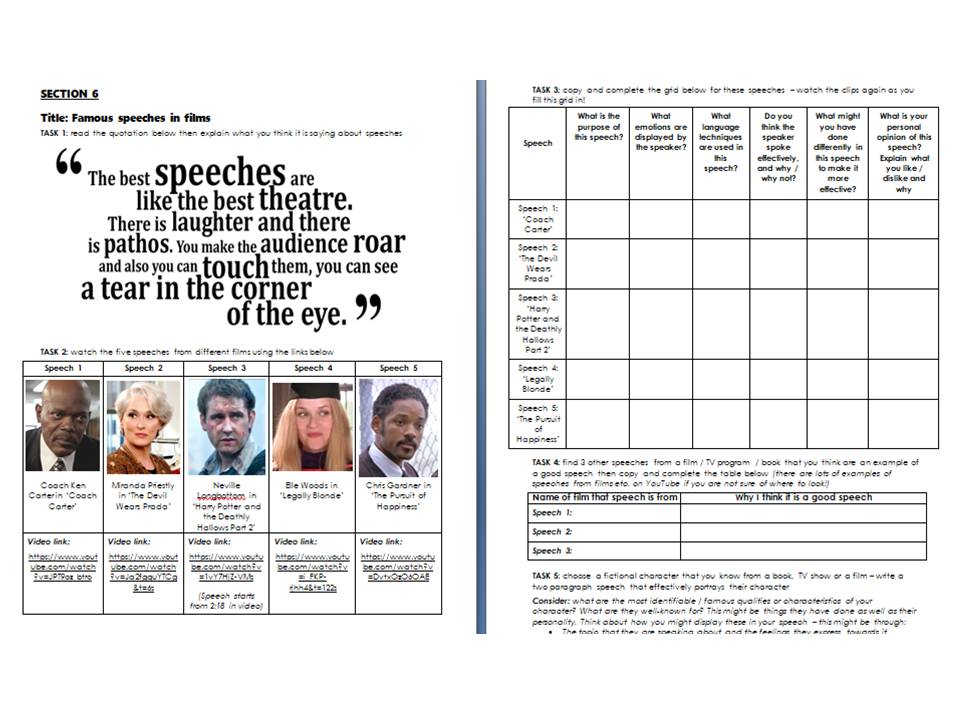 GCSE Speaking & Listening Preparation Activity Booklets | Teaching ...