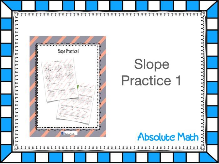 Slope Practice 1 | Teaching Resources