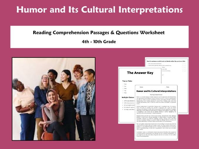 Humor and Its Cultural Interpretations: Reading Comprehension Passages ...