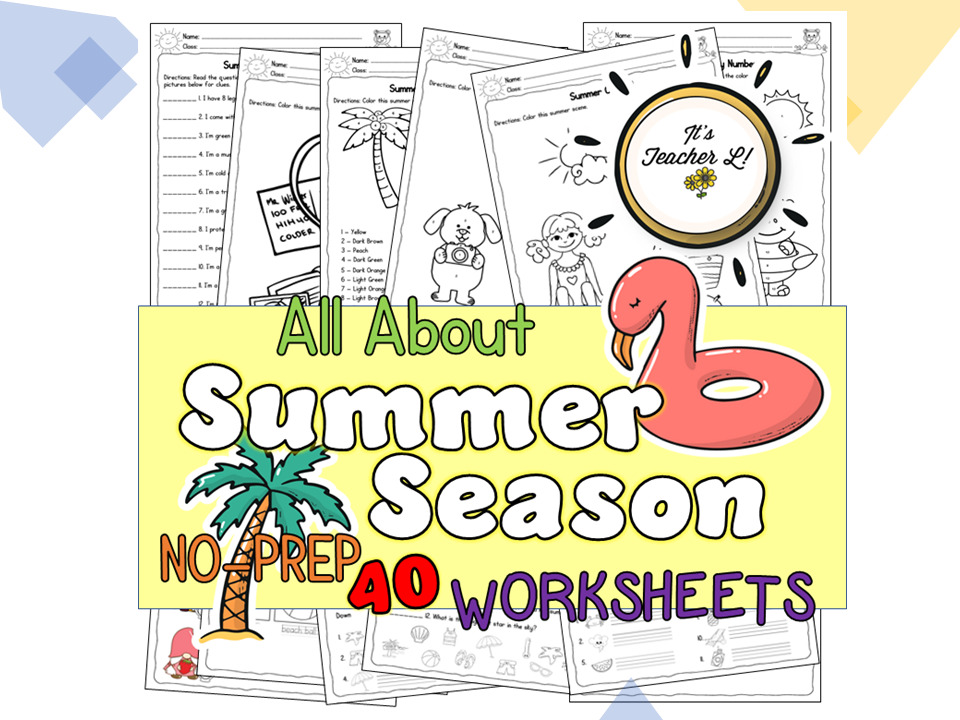Summer No-Prep ELA Worksheets | Teaching Resources