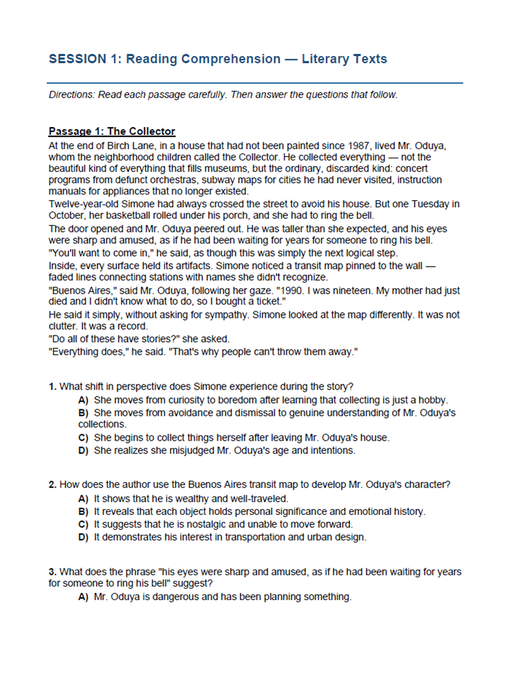 New York NYS ELA Practice Test for Grade 6 | Teaching Resources