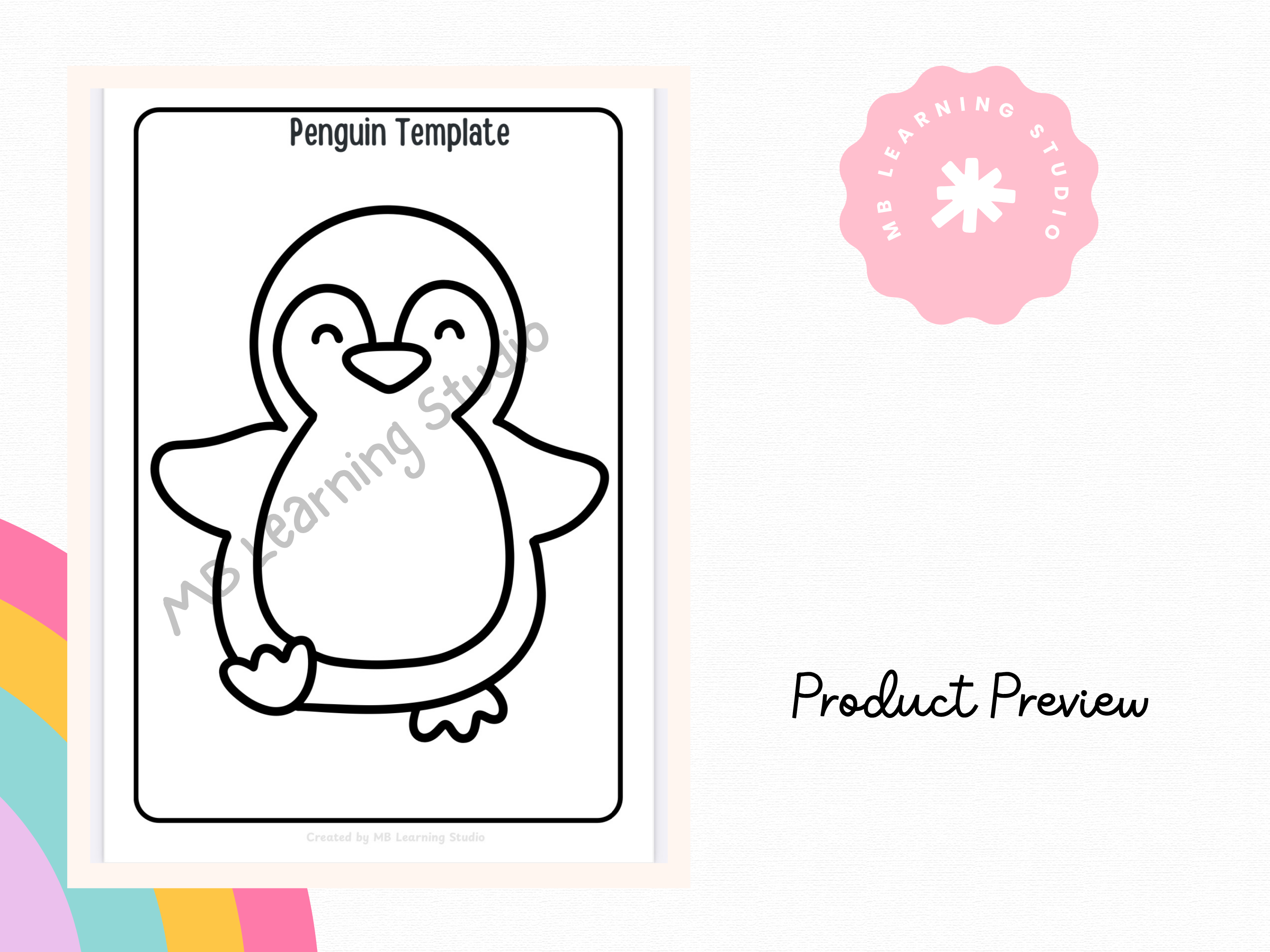 Penguin Art Template – Creative Winter Craft for EYFS, KS1, Pre-K to ...