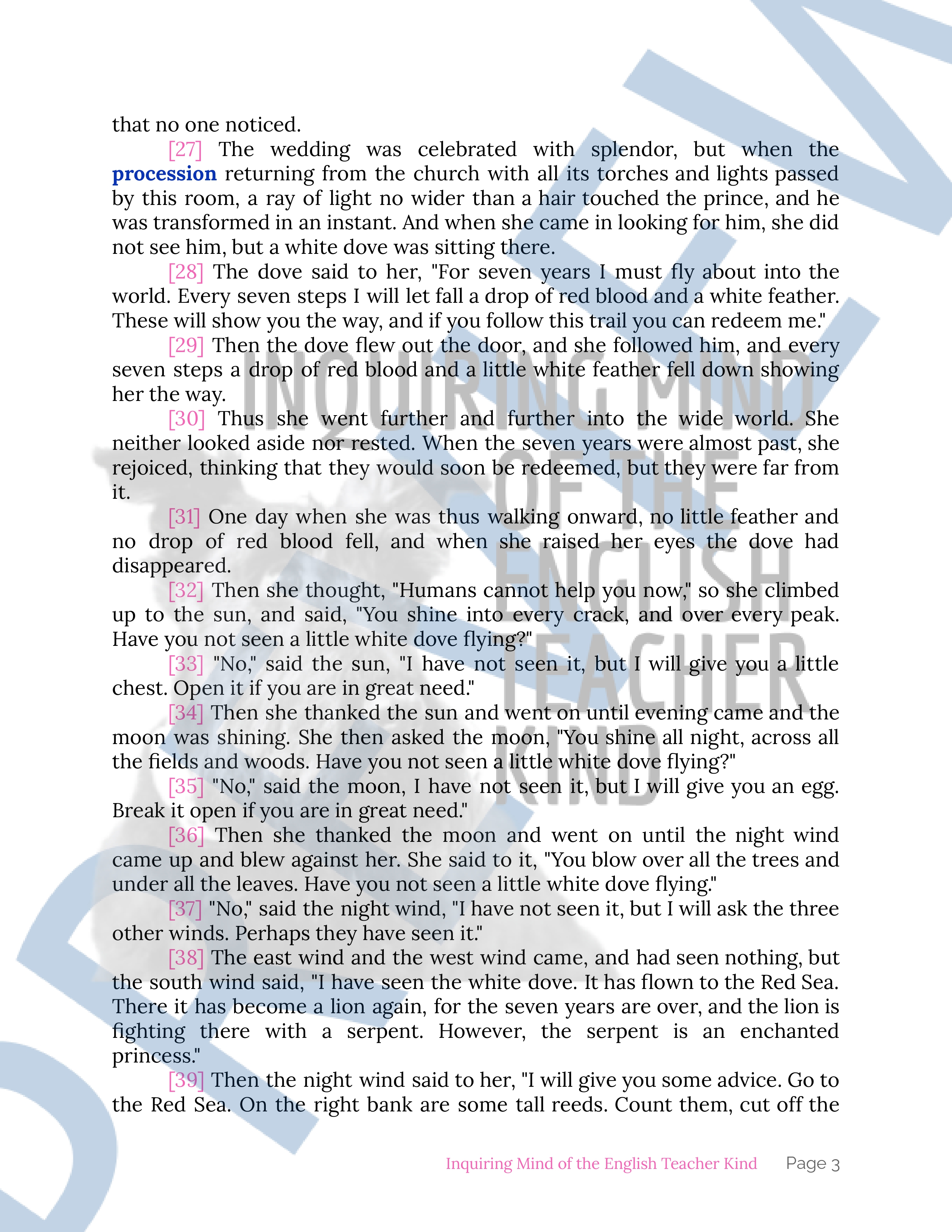 "The Singing, Springing Lark" Close Reading Analysis Worksheet | Grimm ...