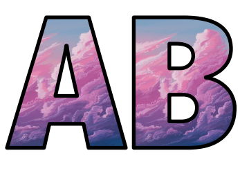 Fluffy Candy Floss Cotton Pink Clouds Lettering Set Display Title ...