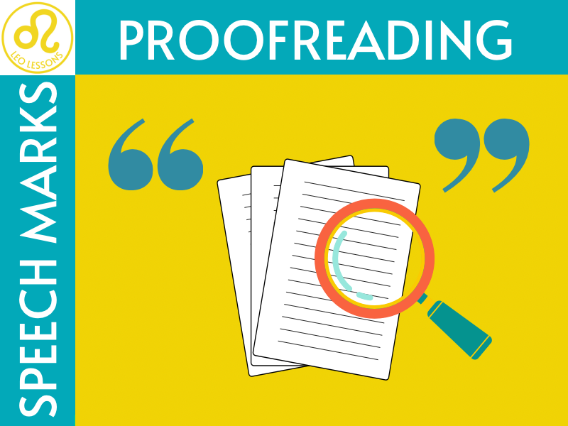 Proofreading speech marks | Teaching Resources