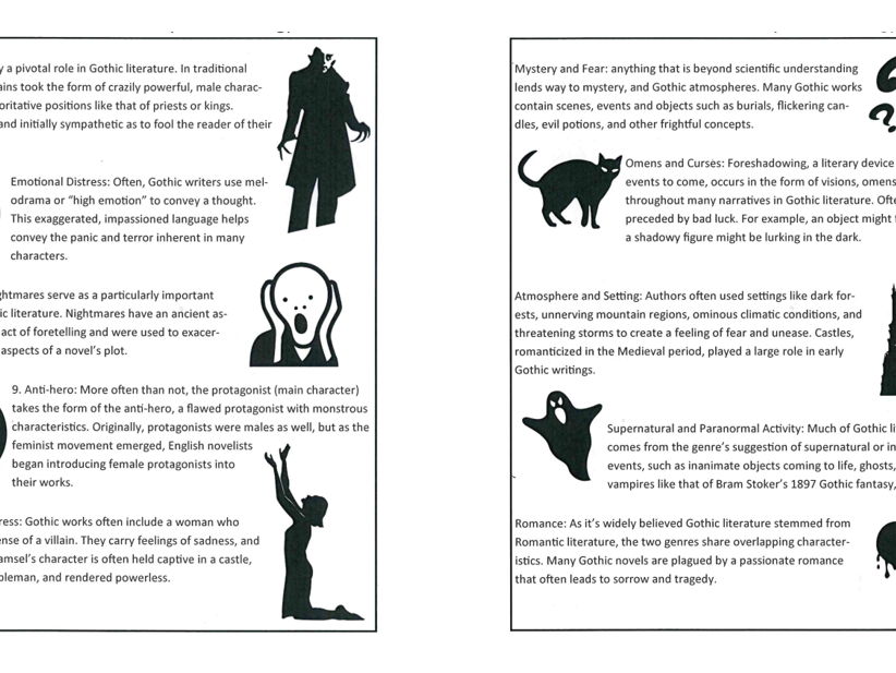 What are the conventions of gothic poetry? | Teaching Resources