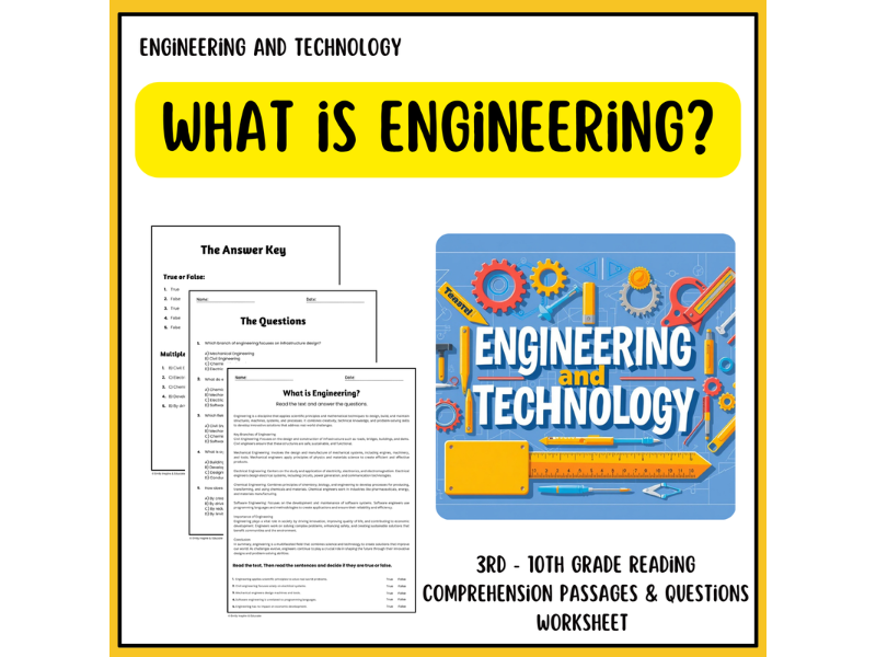 What is Engineering? Reading Comprehension Passages & Questions ...