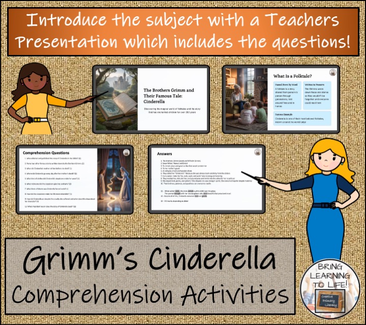 Brothers Grimm's Cinderella Reading Comprehension | Year 5 or Year 6 ...
