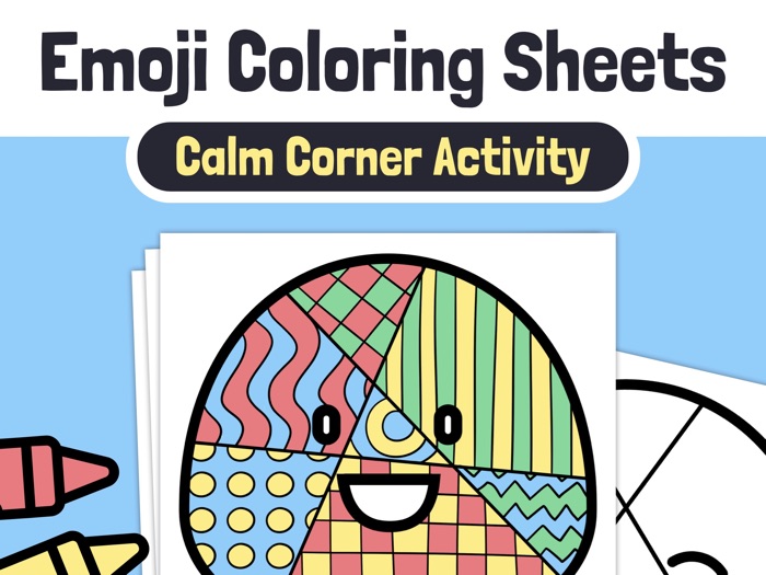 Emoji Coloring Sheets | Calm Down Corner Activity, Mindful Morning Work ...