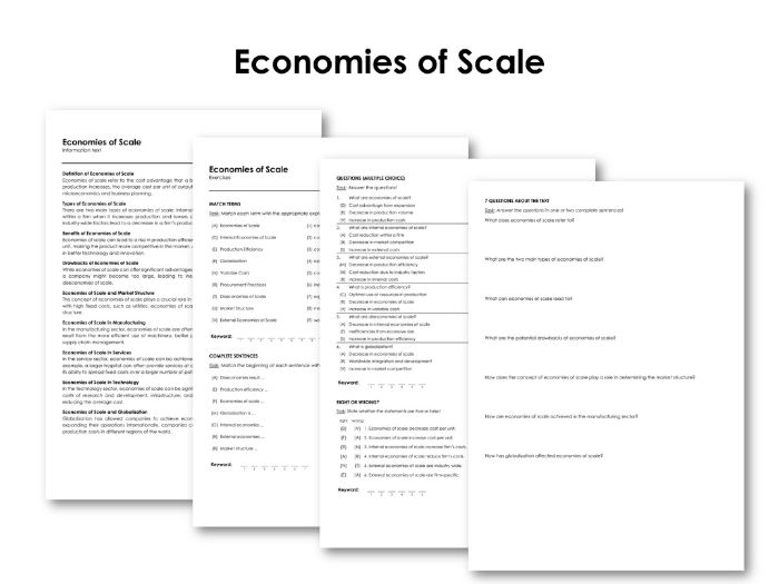 Economies of Scale | Teaching Resources
