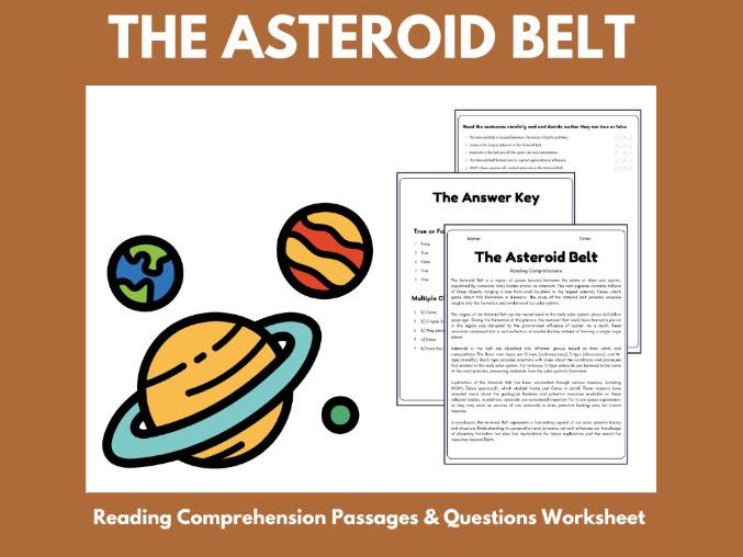 The Asteroid Belt: Reading Comprehension Passages & Questions ...