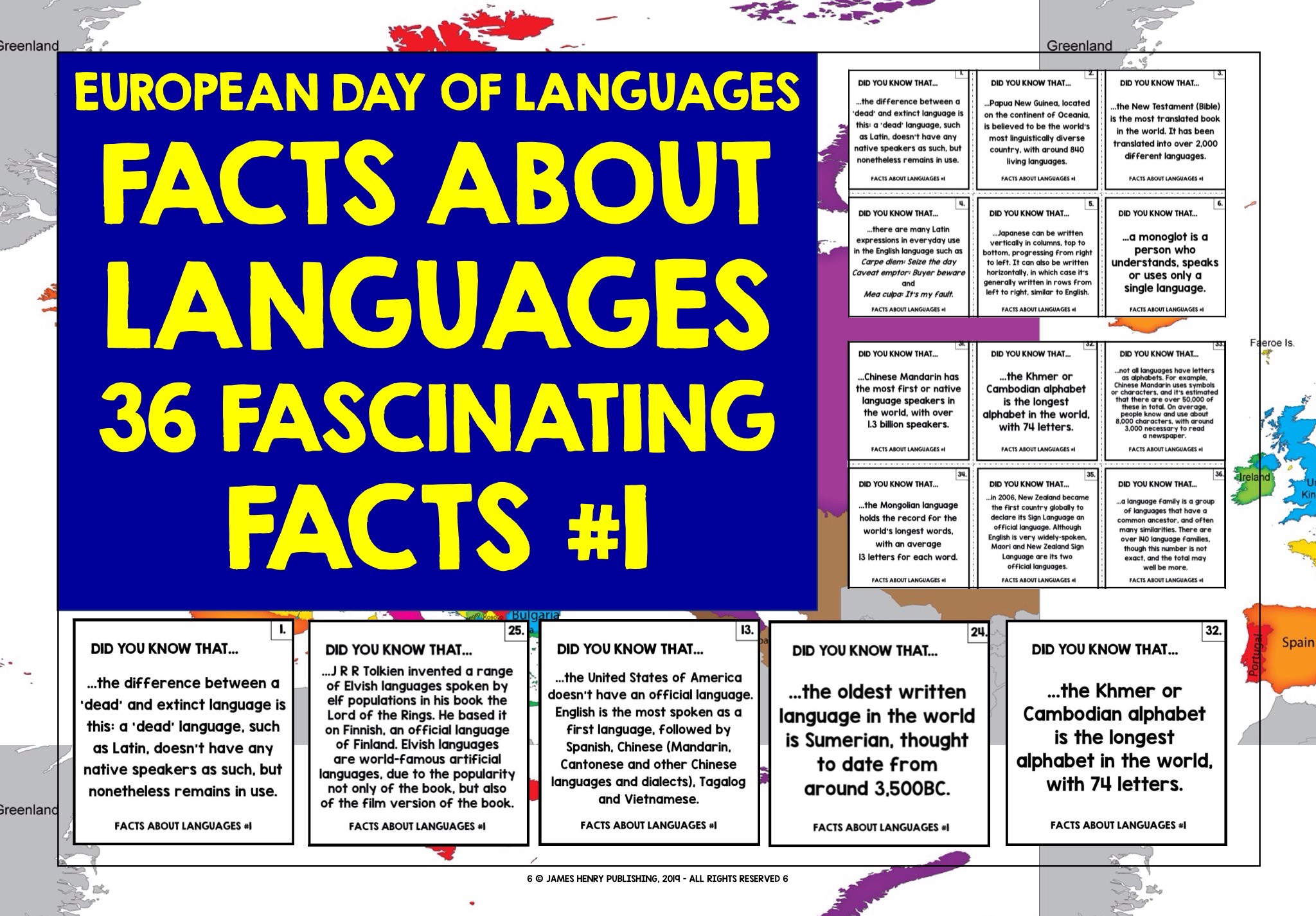 EUROPEAN DAY OF LANGUAGES LANGUAGES FACTS 1 Teaching Resources EUROPEAN DAY OF LANGUAGES LANGUAGES FACTS 1 Teaching Resources
