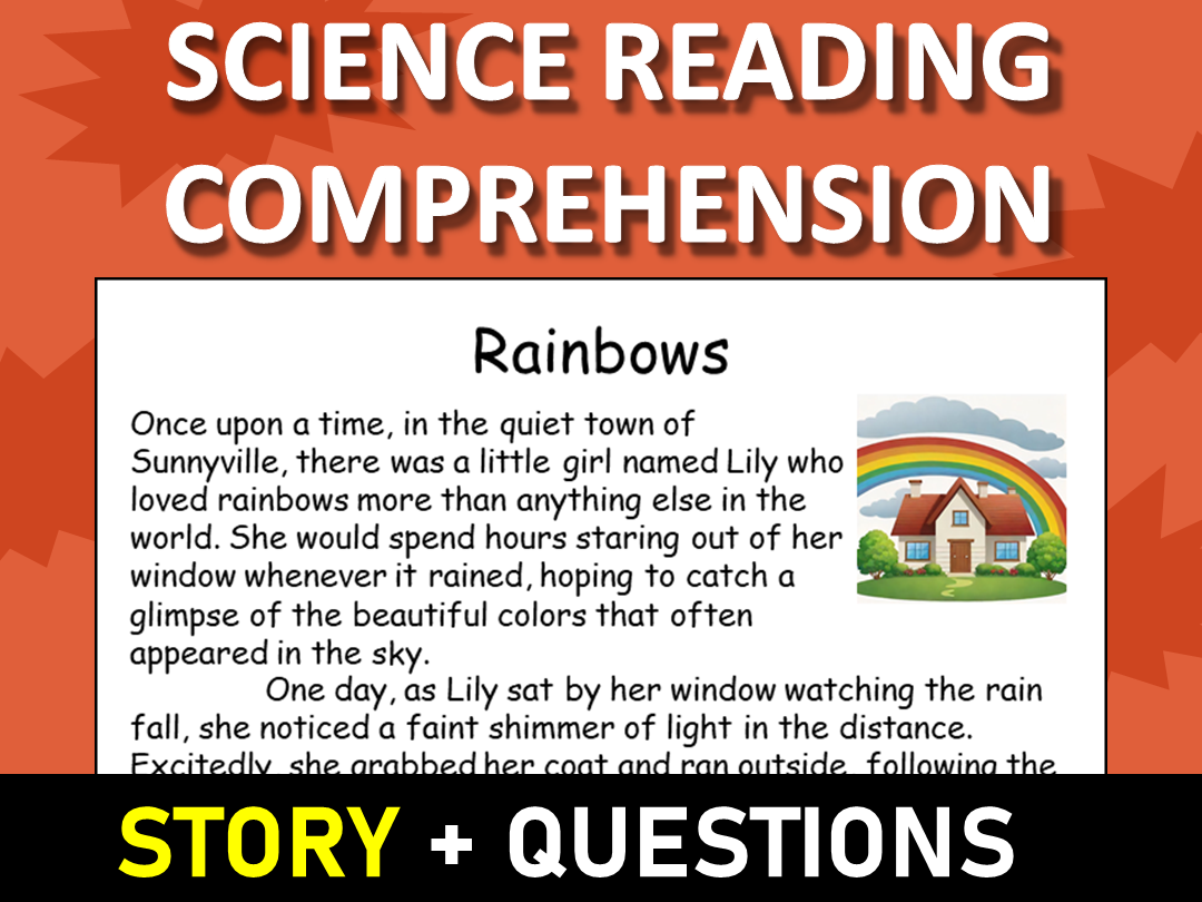 Rainbows Reading Science Story Comprehension Questions Worksheet ...
