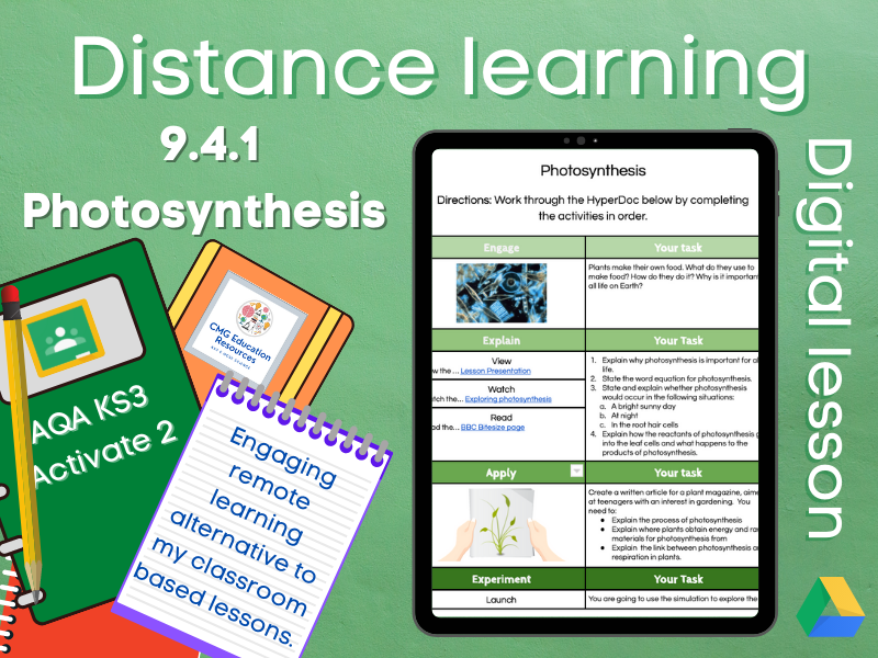 Photosynthesis Distance learning (KS3 2) | Teaching Resources