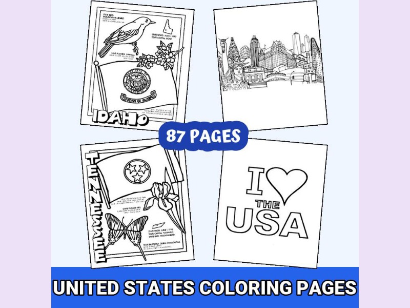 Explore the USA with Fun Printable Coloring Pages for All Ages ...