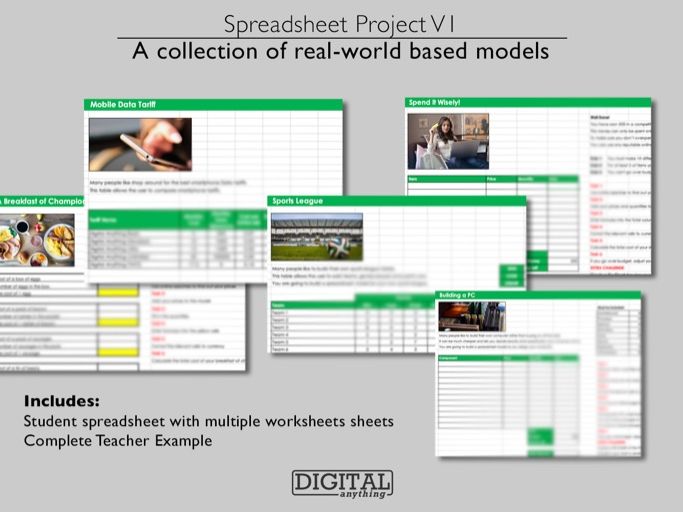 ICT Computing Real-world Spreadsheet Projects V1 | Teaching Resources