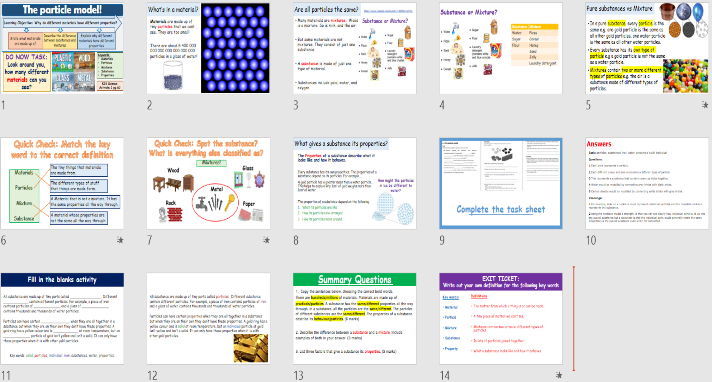 The Particle Model KS3 Activate Science | Teaching Resources