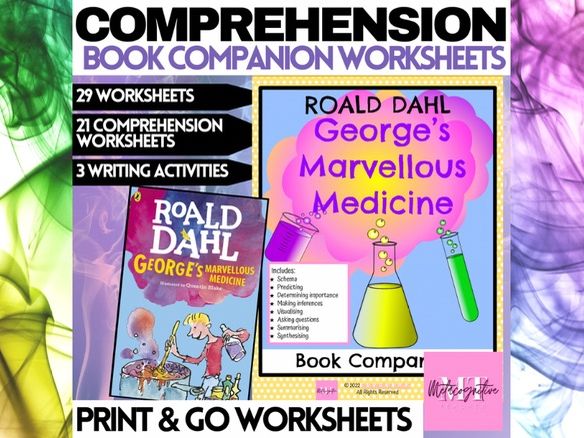 George's Marvellous Medicine Book Companion Comprehension Worksheets ...