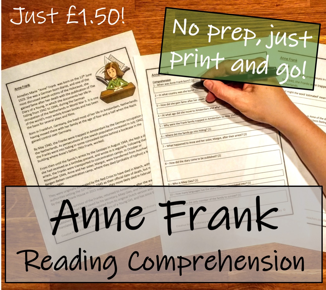 Anne Frank Reading Comprehension