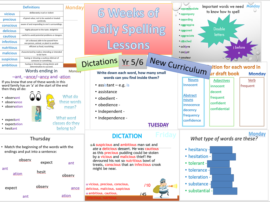 spelling-lessons-year-5-6-whole-term-1-teaching-resources