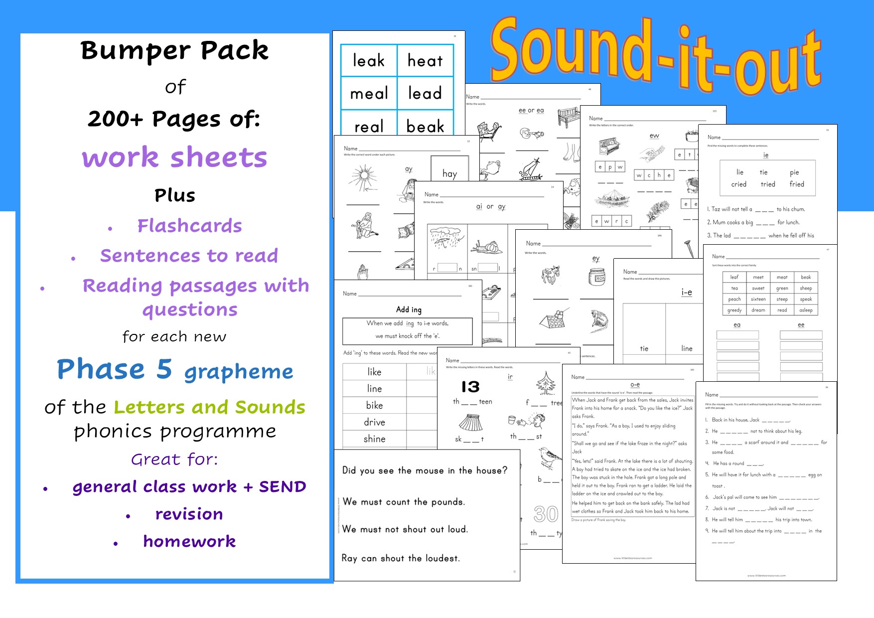 Phonic Worksheets for Phase 5 of Letters and Sounds | Teaching Resources