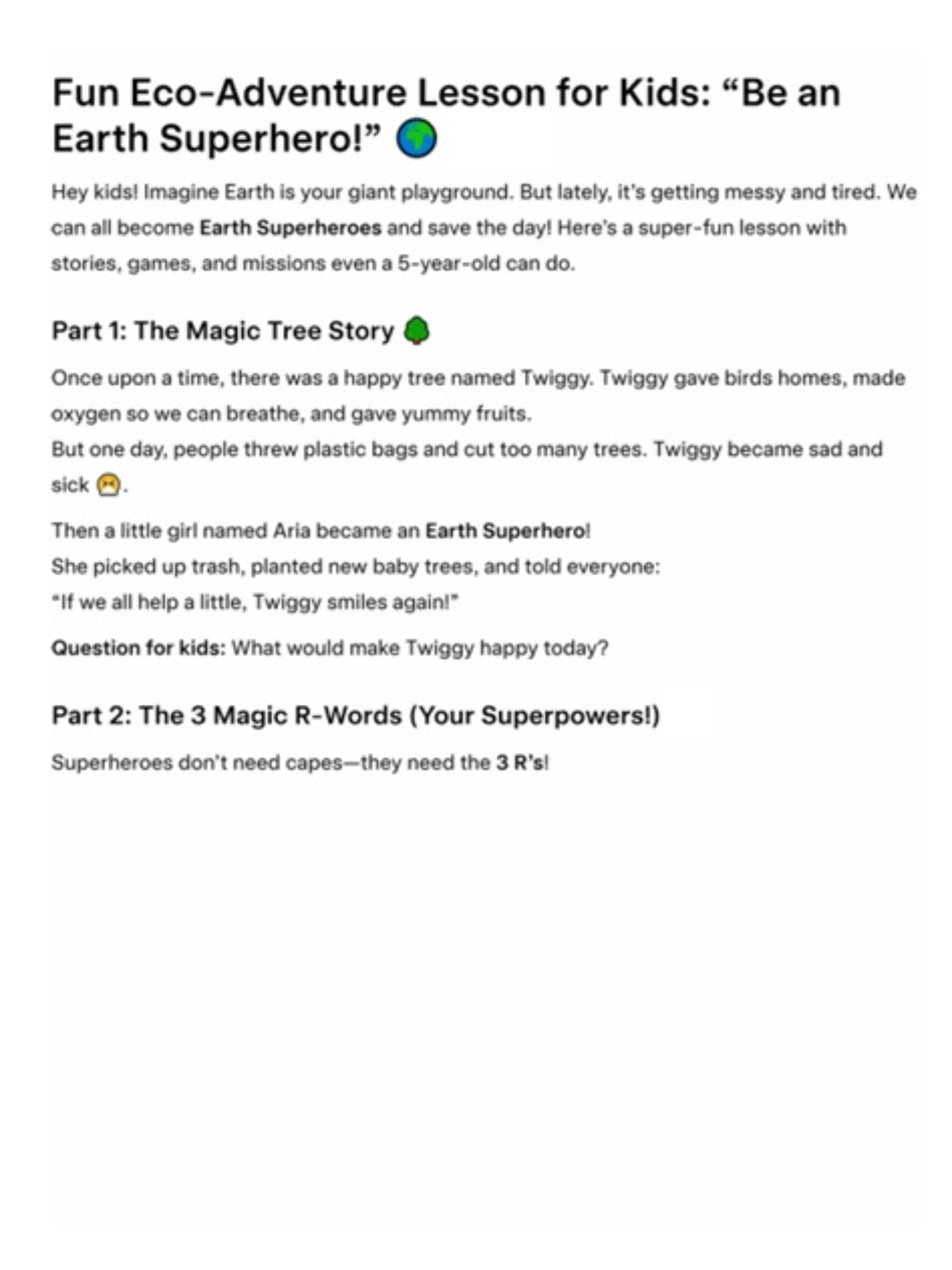 "Be an Earth Superhero!" Fun & Interactive Eco-Adventure Lesson ...
