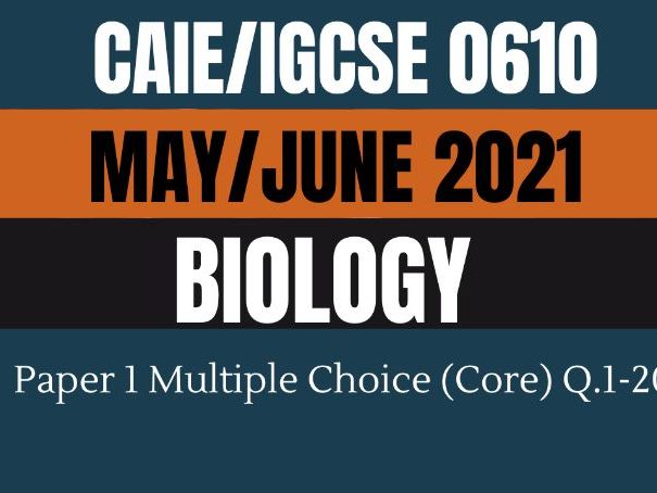 IGCSE - Cambridge International Examination/Biology - 0610 / 11 ...