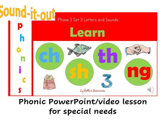 ch, sh, th and ng Phonic Lessons PowerPoints/videos for special needs ...